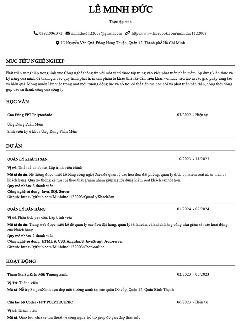 CV_LE_MINH_DUC | PDF