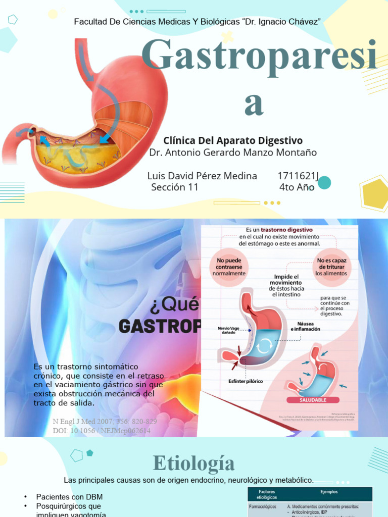 Gastroparesia LDPM11 | PDF | Estómago | La enfermedad por reflujo ...