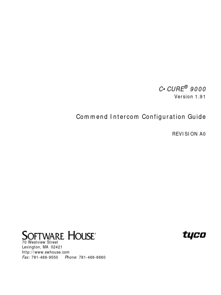 ccure 9000 v1_91 Commend Intercom | PDF | Computer Network | Network Switch