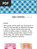 Table Skirting Powerpoint Presentation | PDF
