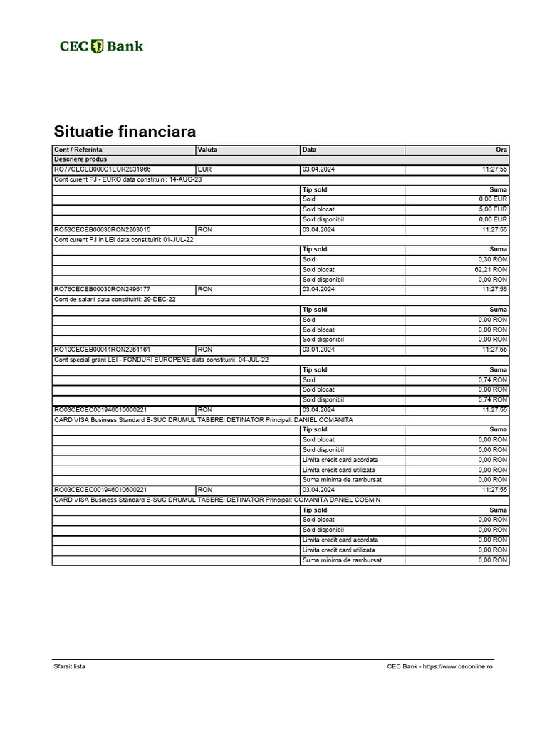 Financial Account Summary | PDF | Banking Technology | Payments