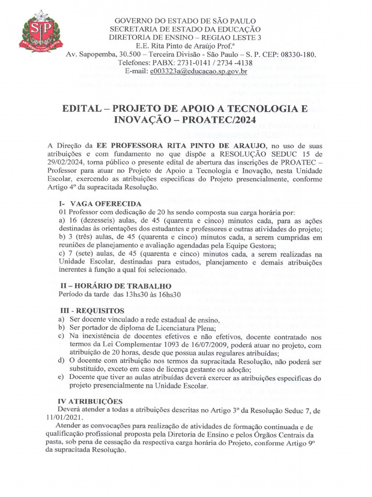Proatec 2024 Rita Pinto | PDF Proatec 2024 Rita Pinto | PDF