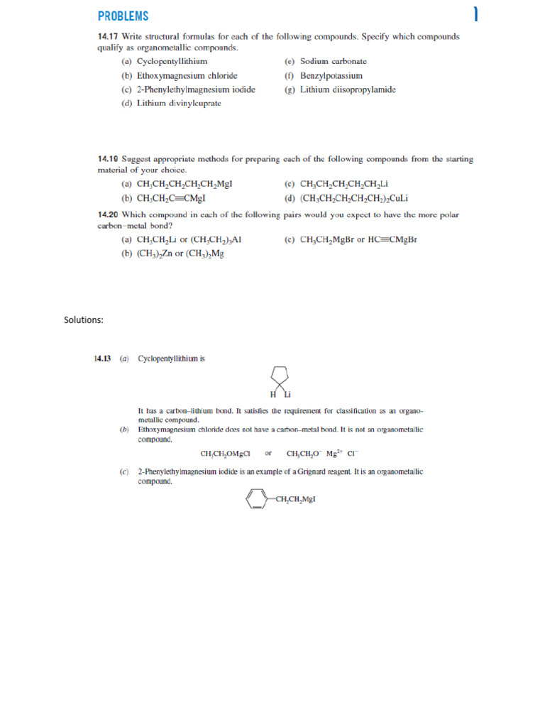 CHM222Ch.3 (Ch.15) Practice Problems | PDF