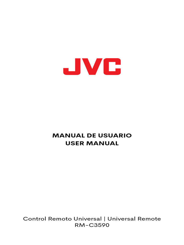 JVC Universal Remote RM-C3590 | PDF | Control remoto | Diodo emisor de luz