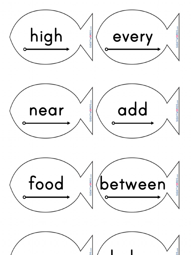 Sight Words Fishing Fry 300 | PDF