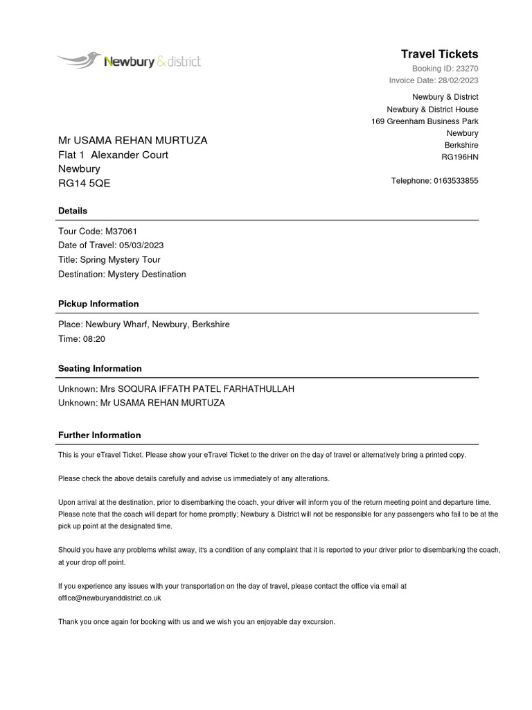 MR Usama Rehan Murtuza Flat 1 Alexander Court Newbury RG14 5QE | PDF ...