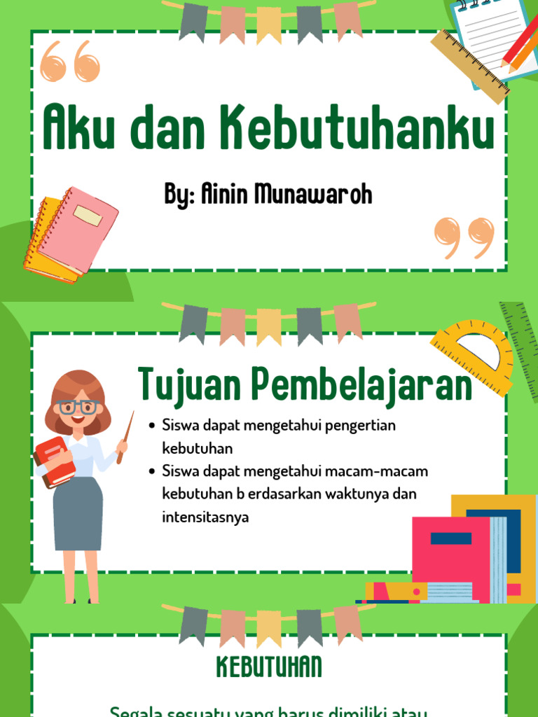 Materi PPT Aku Dan Kebutuhanku | PDF