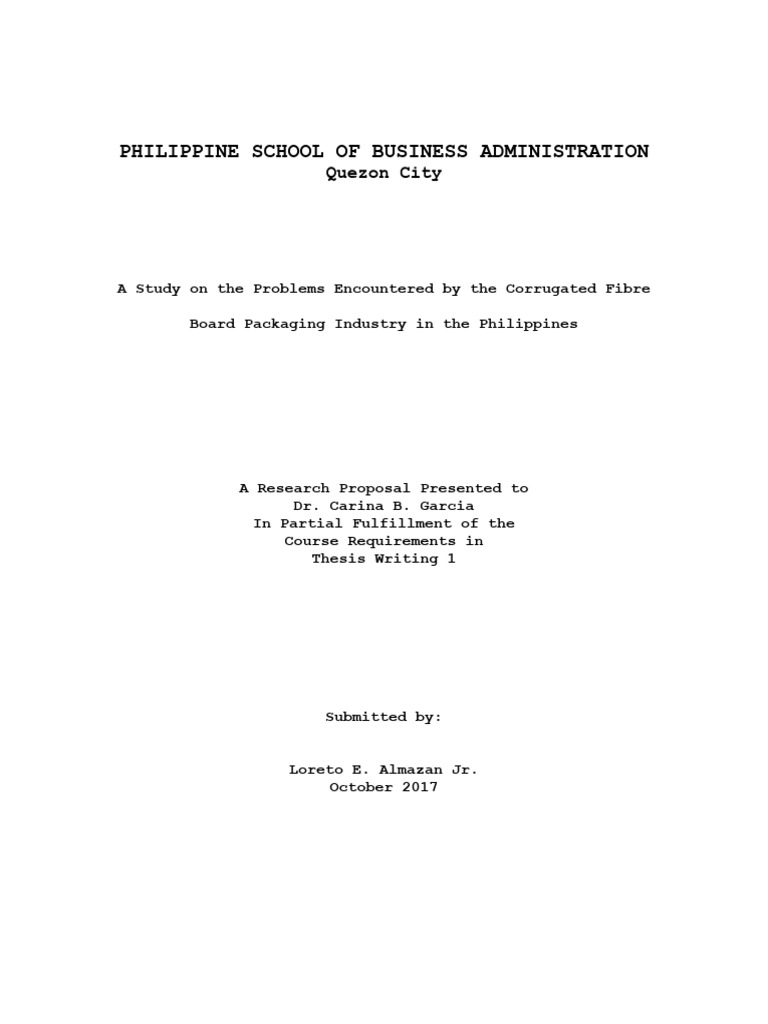 Thesis 1 - Packaging in The Philippines | PDF | Packaging And Labeling