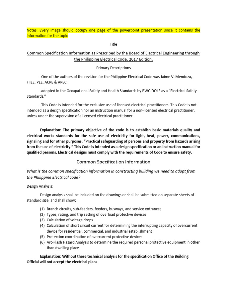 Philippine Electrical Code With Explanation | Download Free PDF ...