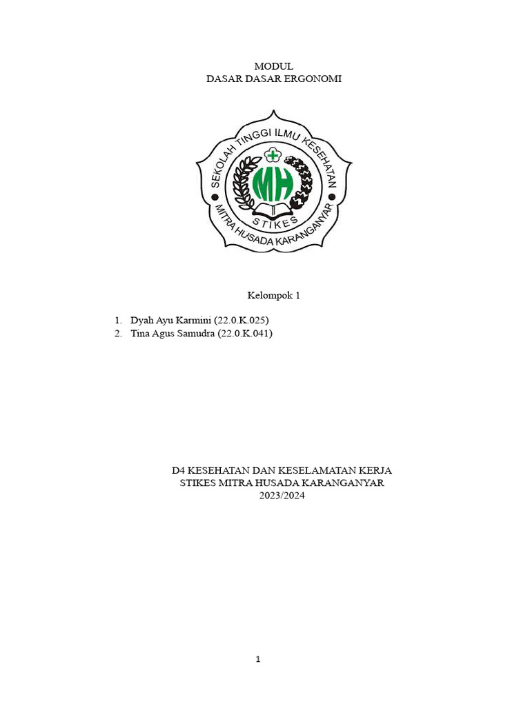 Modul Ergonomi | PDF