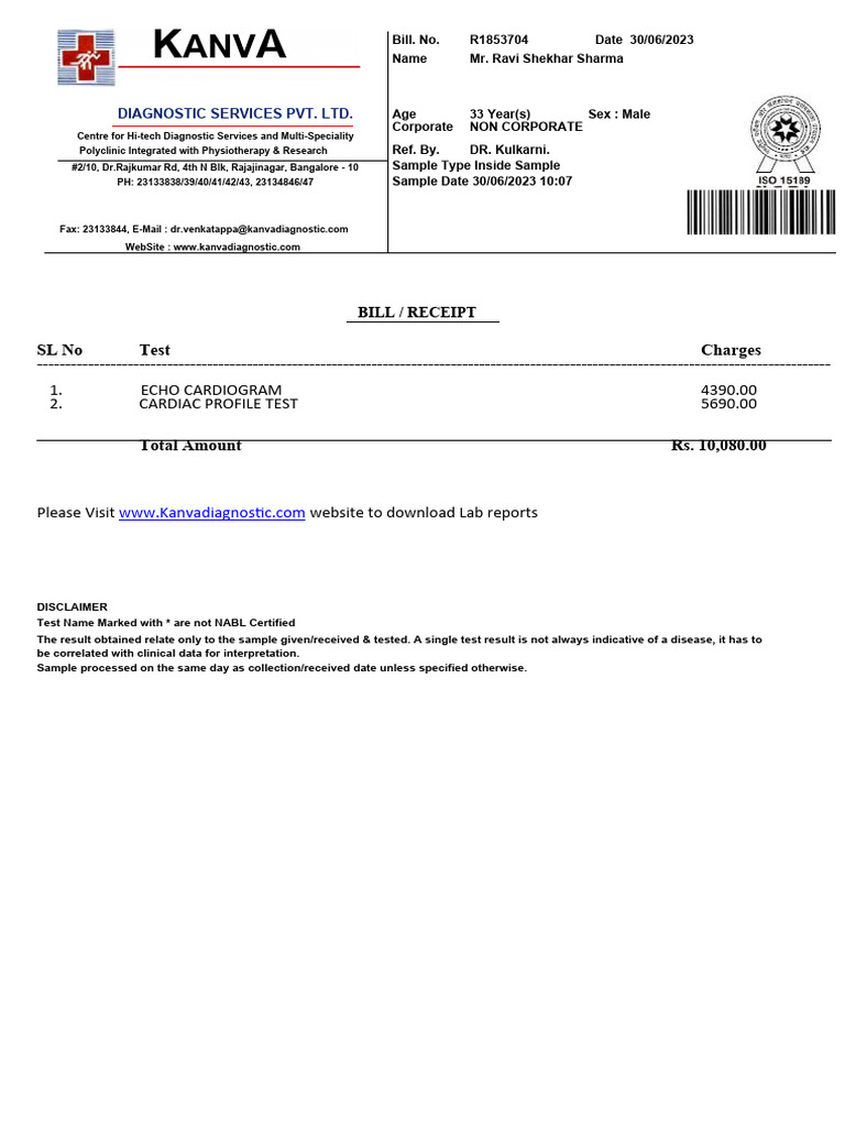 Medical Bill - Updated | PDF