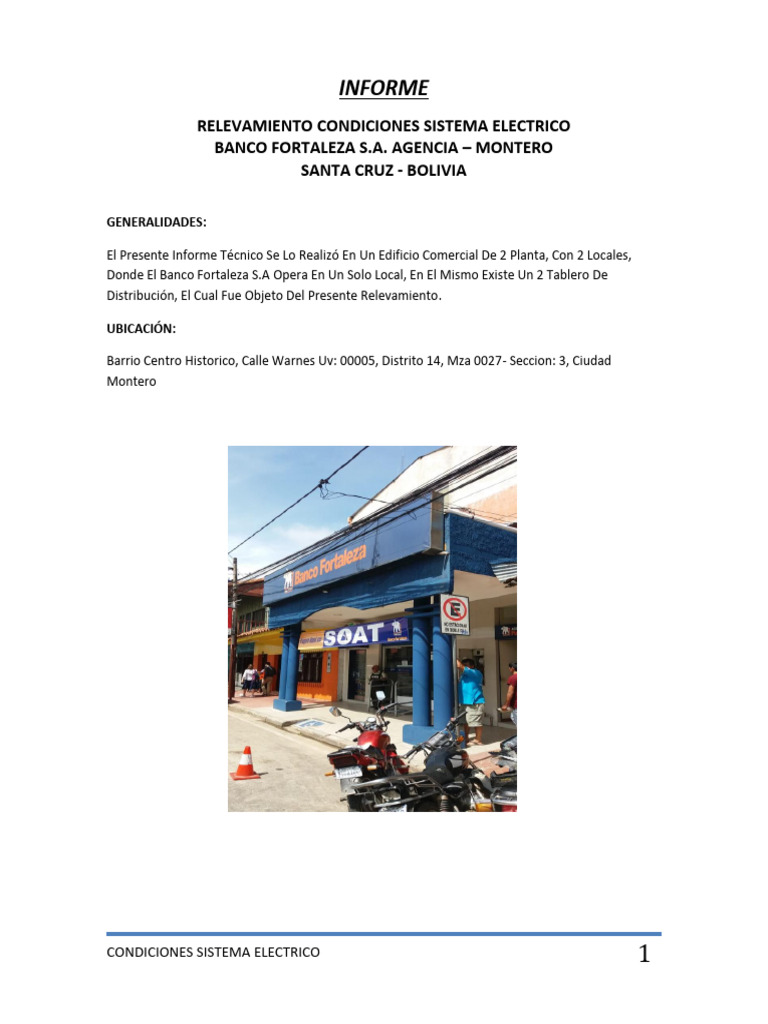 5 Informe Relevamiento Condiciones Sistema Electrico Montero | PDF | Transformador | Corriente ...