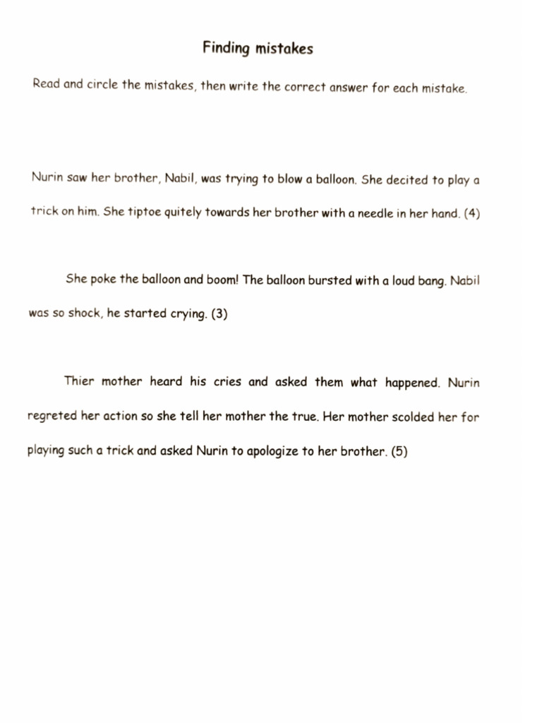 Identifying Mistakes | PDF