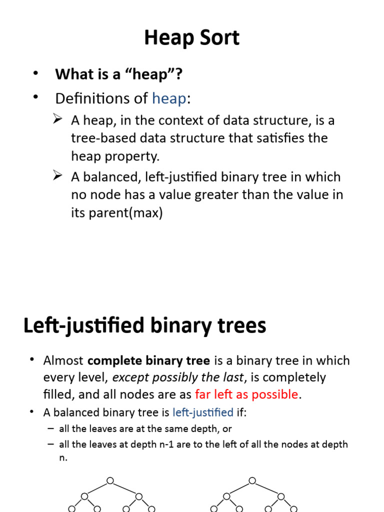 Algo Chap 4 I Heap Sort | PDF | Computer Programming | Algorithms