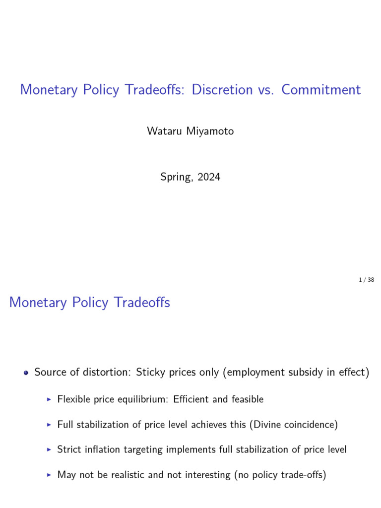 Ch5 Monetary Policy Tradeoffs Slides | PDF | Monetary Policy | Money