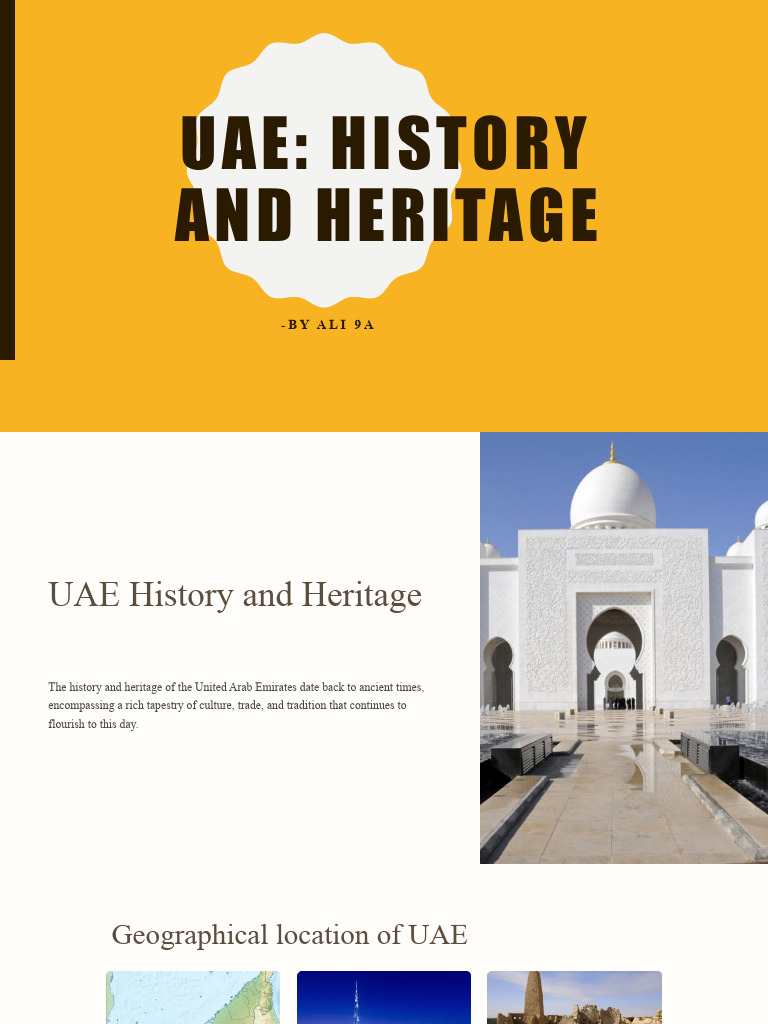 UAE History and Heritage 2 | PDF | United Arab Emirates | Arabs