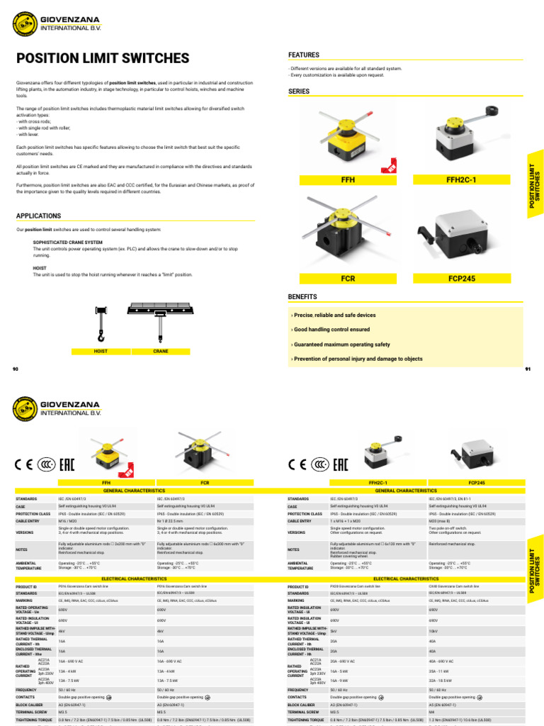 Cross Limit Switches | PDF | Switch | Electrical Wiring
