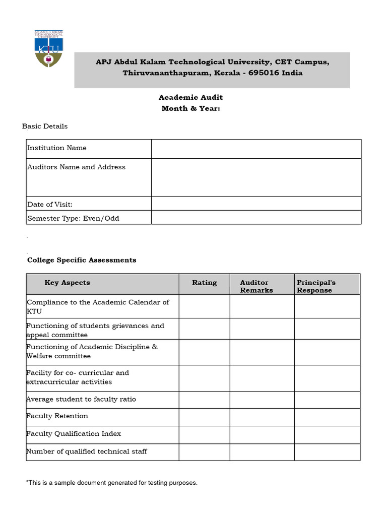 Audit - Assessment Parameters | PDF | Massive Open Online Course