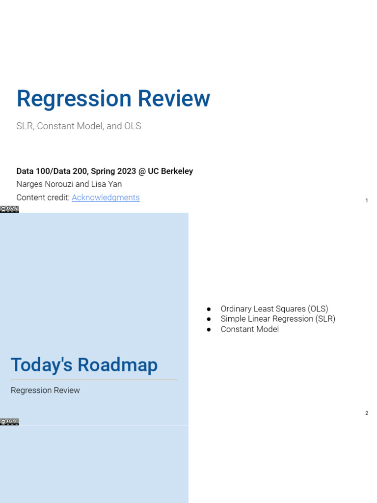 Regression Review Pdf Linear Regression Ordinary Least Squares