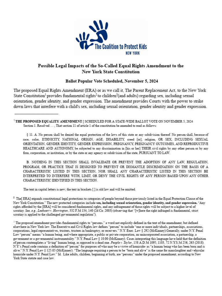 Ctpkny - Legal Impacts I (Nyera) | PDF | Fourteenth Amendment To The ...