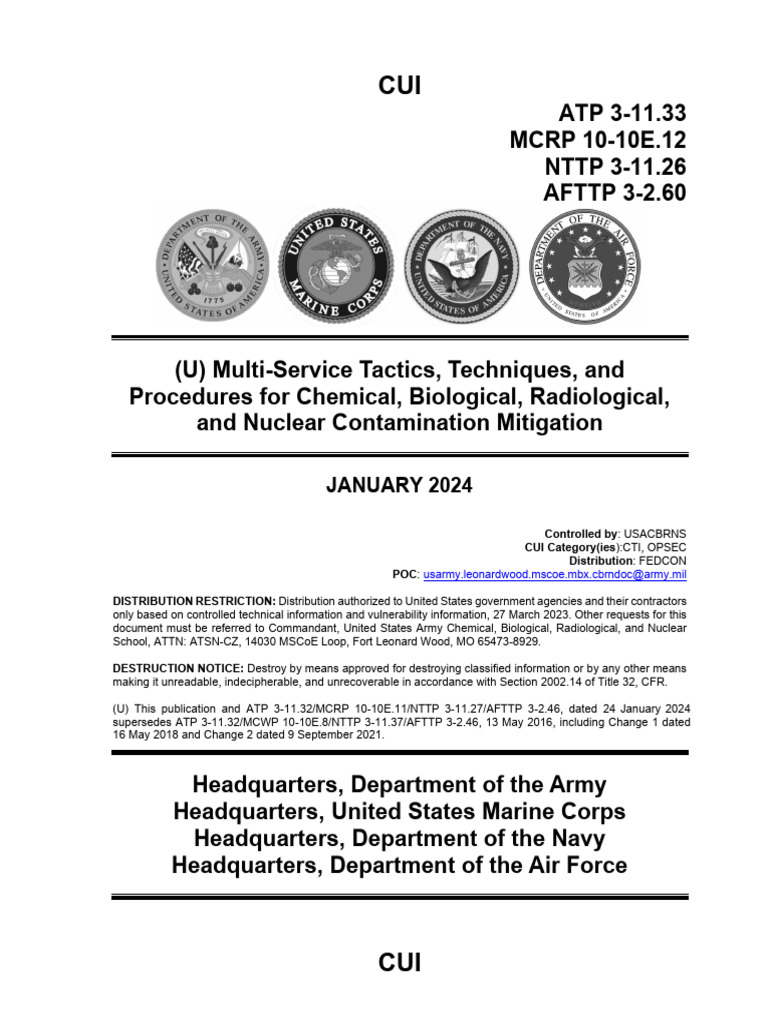 CBRN Contamination Mitigation Guide | PDF | Weapons Of Mass Destruction | Cbrn Defense