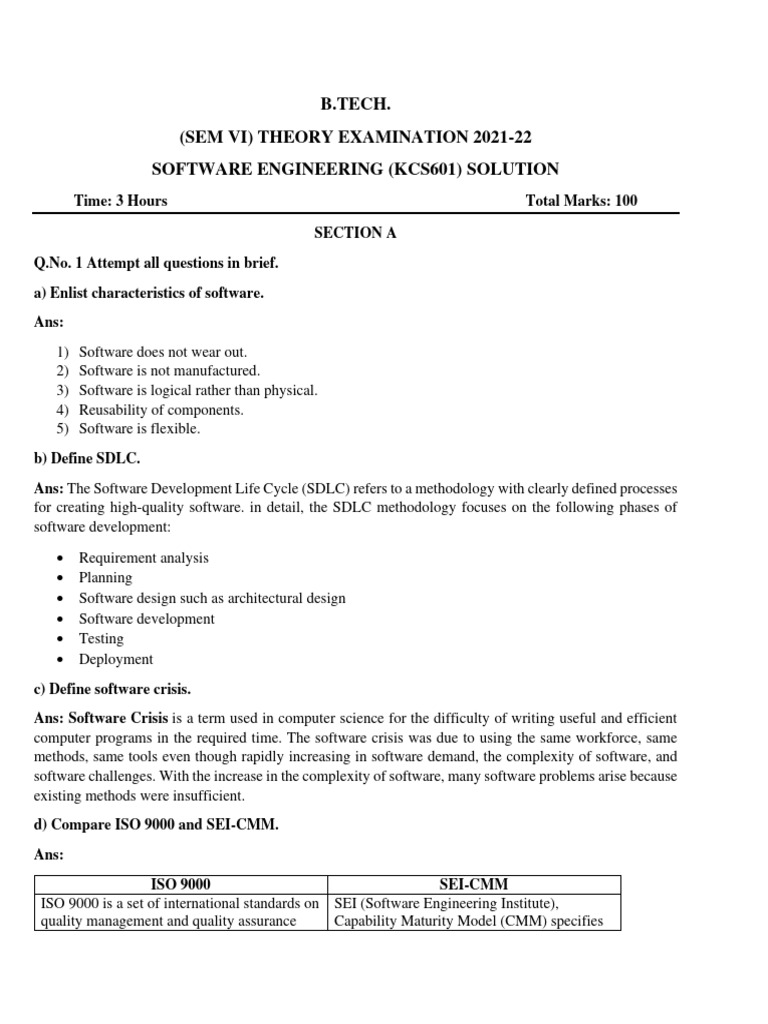 2021-22 Kcs601 Aktu Solution | PDF | Software Development Process ...