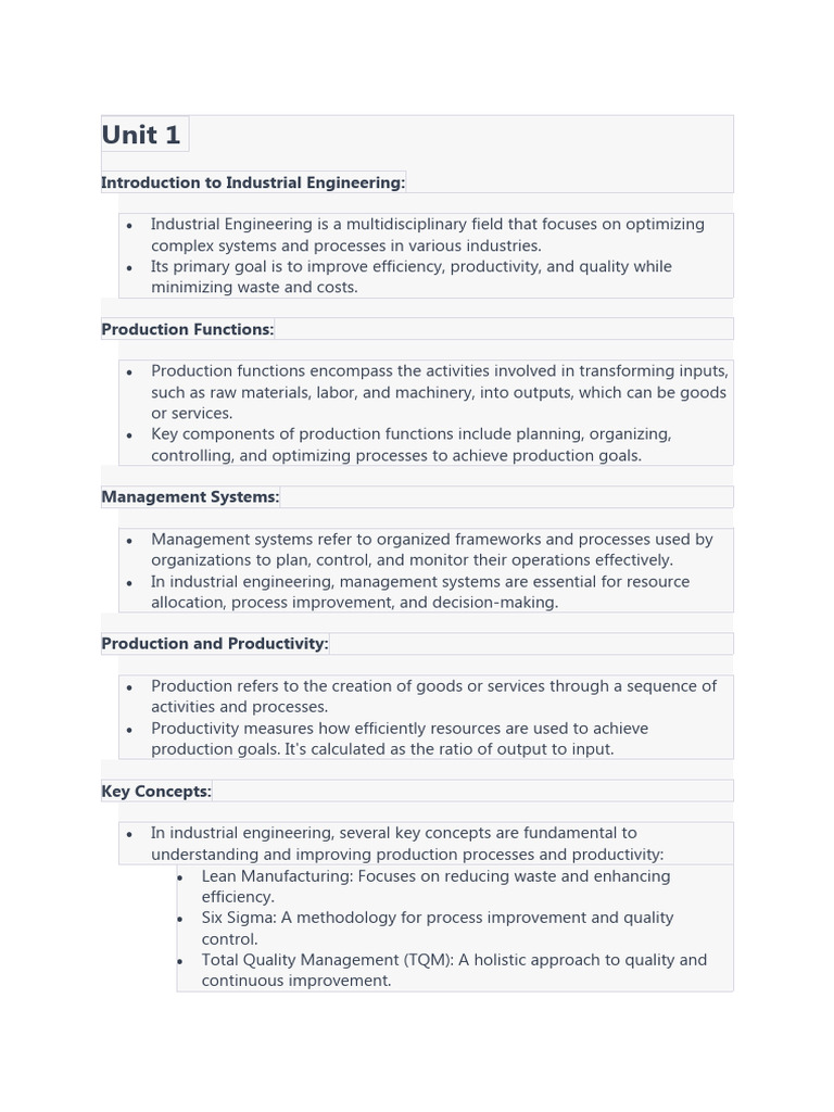Unit 1&2 Industrial Engineering | PDF | Monte Carlo Method | Simulation