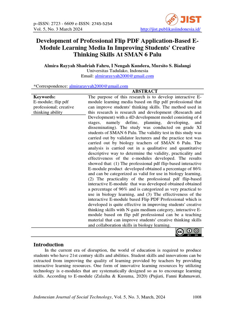 962-Article Text-9740-1-10-20240327 | PDF | Creativity | Validity (Statistics)