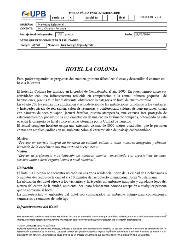 Luis Rodrigo Rojas Agreda Examen 1p Rodrigo Rojas 409800 1725735932 ...