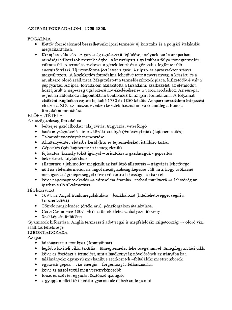 Ipari Forradalom | PDF