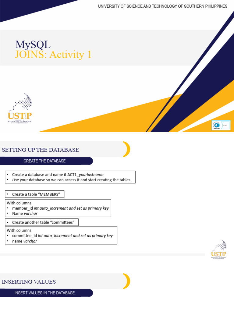 It221 Act1 Joins | PDF | Table (Database) | Information Technology Management