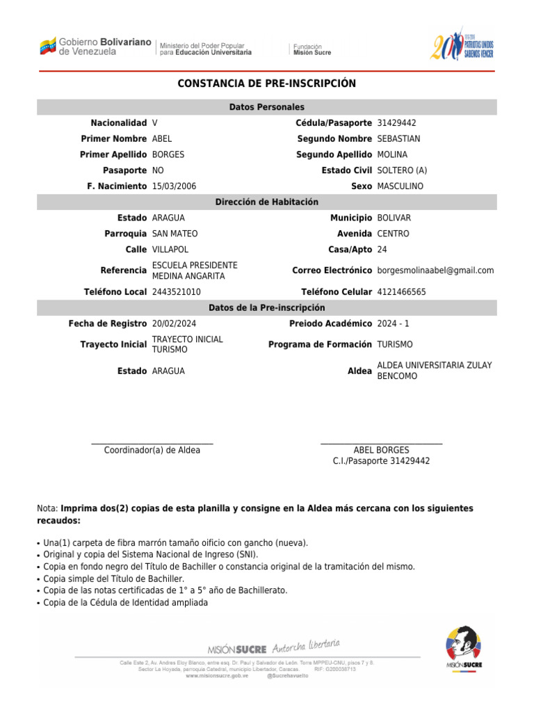 Abel | PDF | Documento de identidad | Privacidad