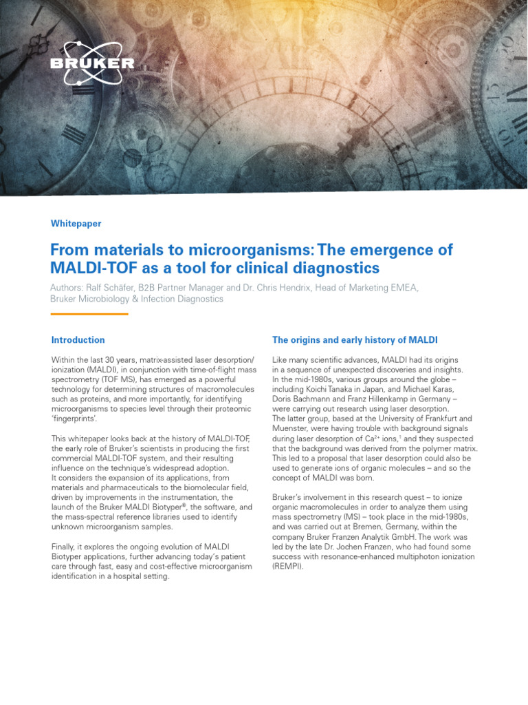 1809644-whitepaper-history-of-mbt-bruker-bmid-02-2023 | PDF | Biology | Mass Spectrometry