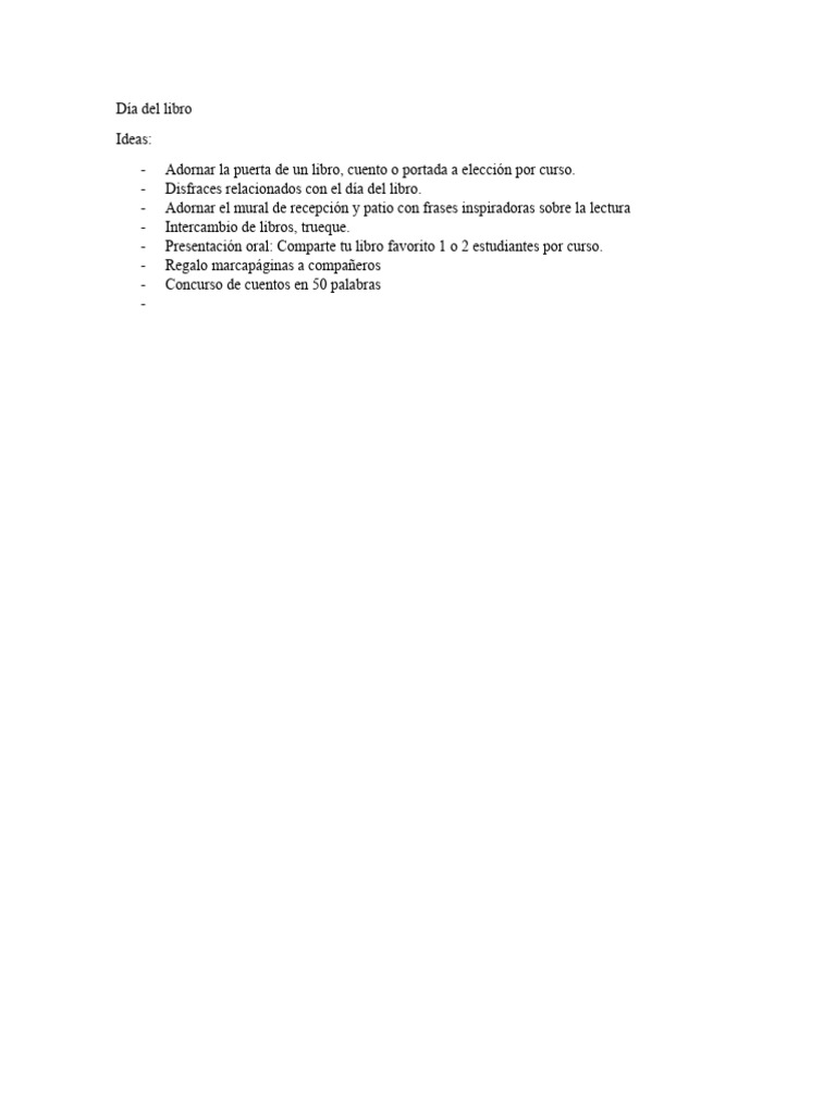 Día Del Libro | PDF