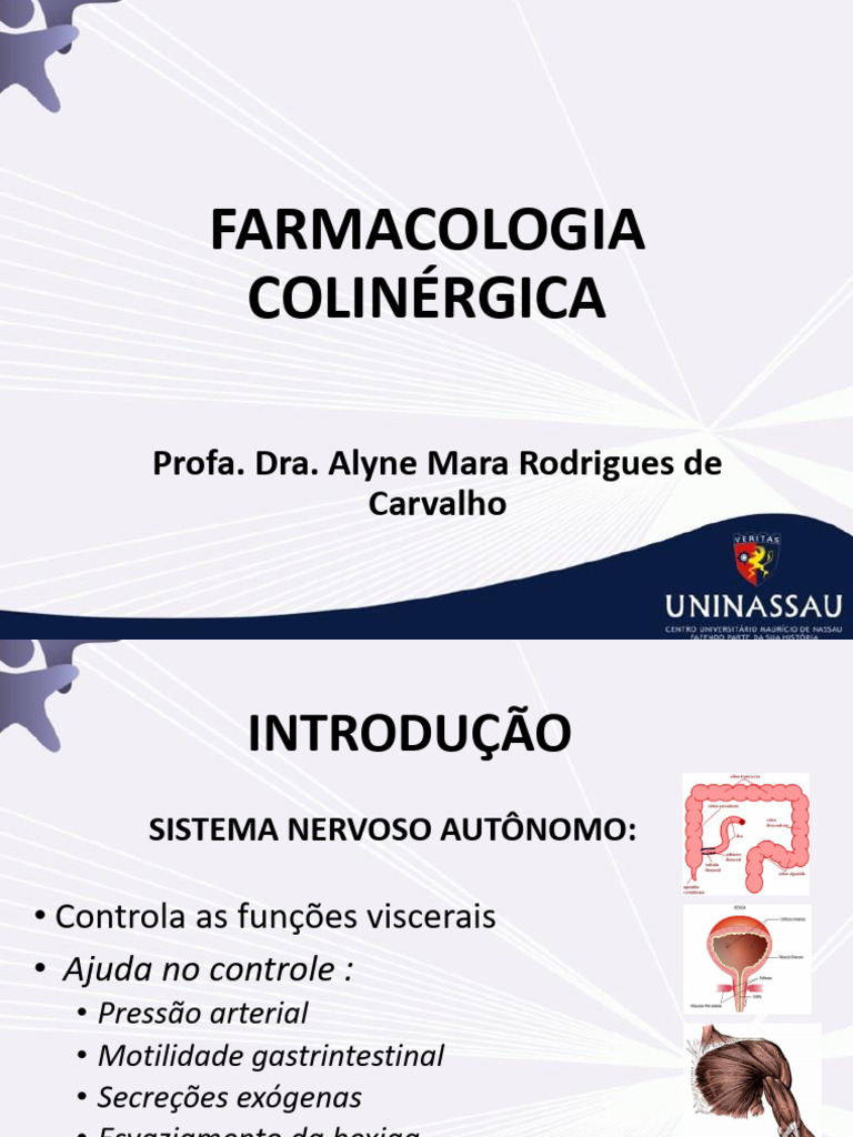 Farmacologia Colinérgica | PDF | Junção neuromuscular | Sistema nervoso ...
