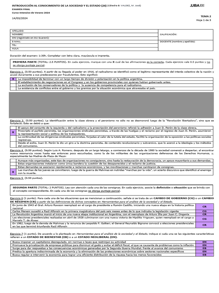 ICSE B - Tema 2 - Claves | Descargar gratis PDF | Inflación | Argentina
