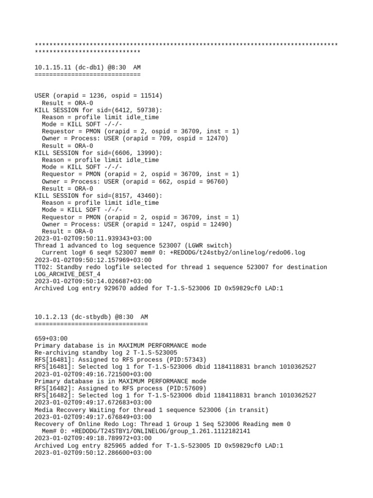 T24Ho-01 Alert Log | PDF | Information Technology | Databases