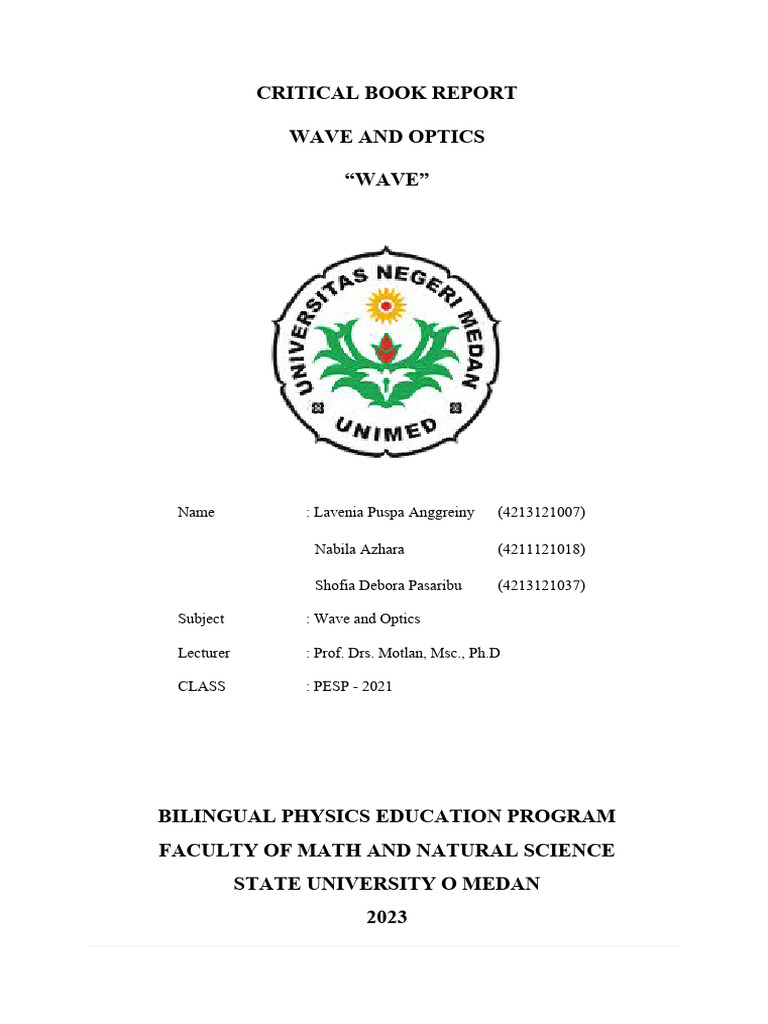 CBR Wave and Optics - Group 6 - Pesp 2021 | PDF | Waves | Reflection (Physics)