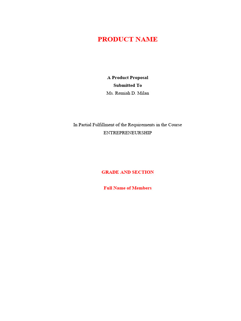 Product Proposal Template | PDF | Graphene | Membrane
