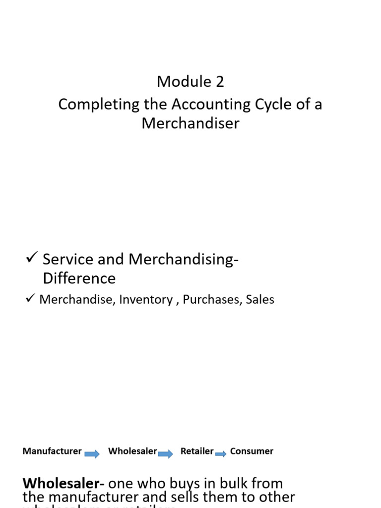 Module 2 - Merchandising Concern-Completing The Accounting Cycle | PDF ...