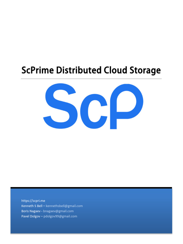 SCP WhitePaper v1.0 | PDF | Cloud Computing | Cryptocurrency