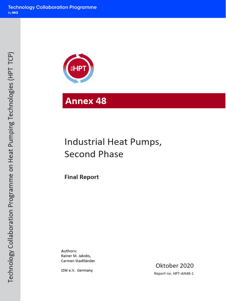 Iea Hpt Tcp Annex 48 Final Report | PDF | Heat Pump | Heat