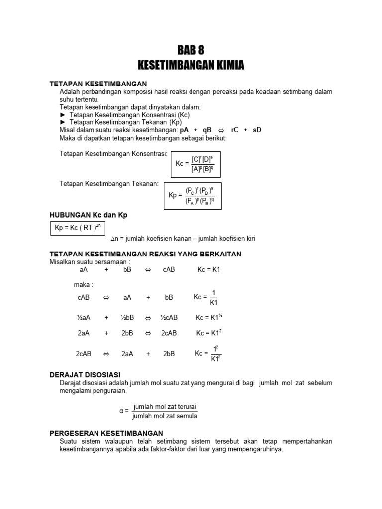 Kesetimbangan Kimia | PDF