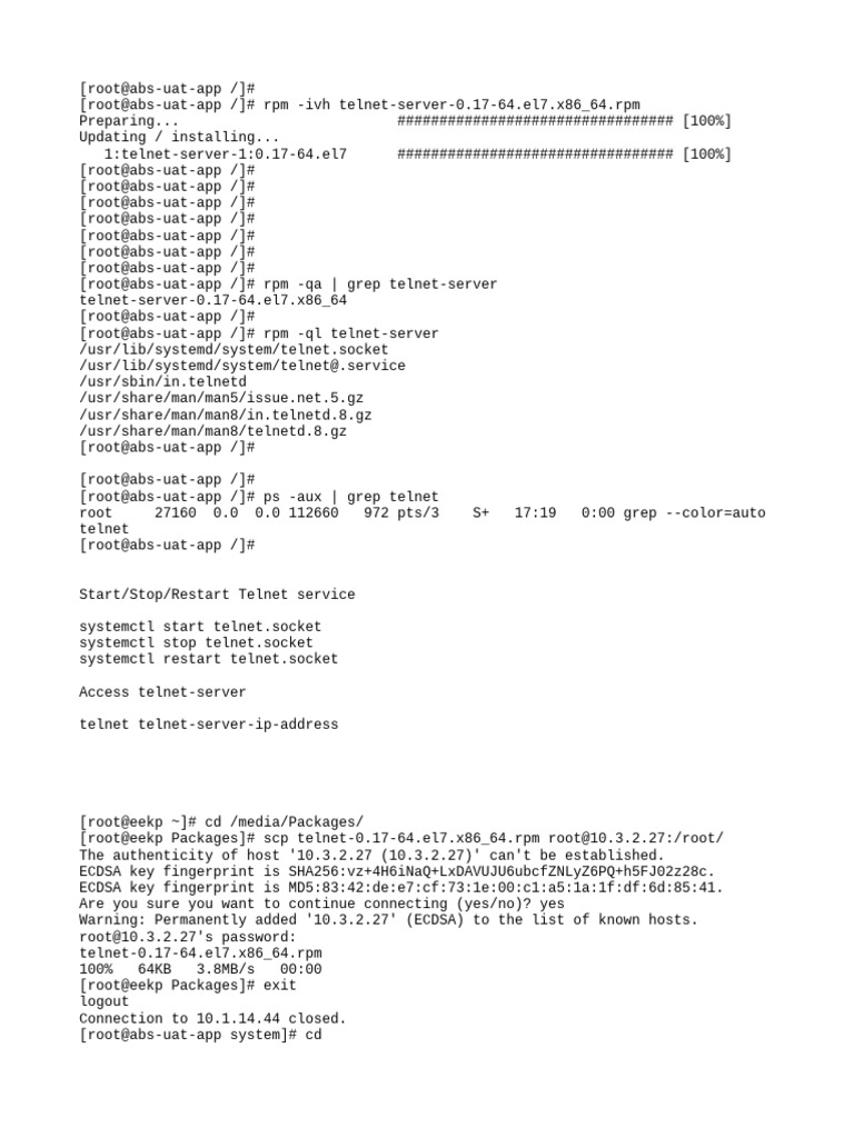 Telnet | PDF | Internet Protocols | Computing
