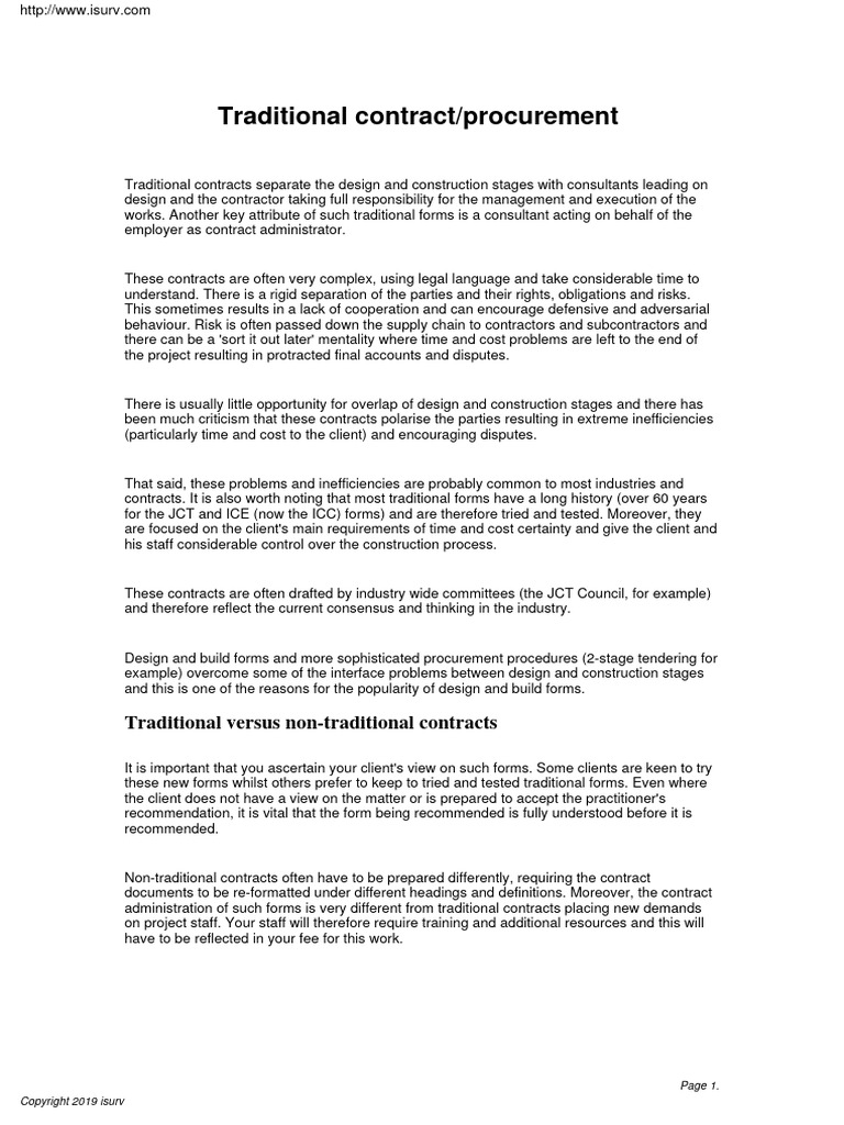 Contract Types | PDF | Economies | Business