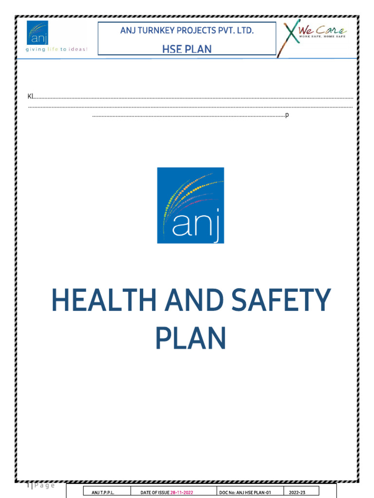 Hse Plan NXT BP 2c Anj | PDF | Occupational Safety And Health | Risk ...