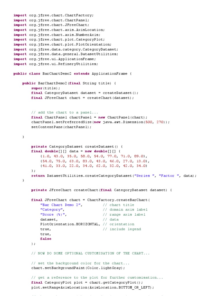 Java Charting with JFreeChart | PDF | Chart | Computing