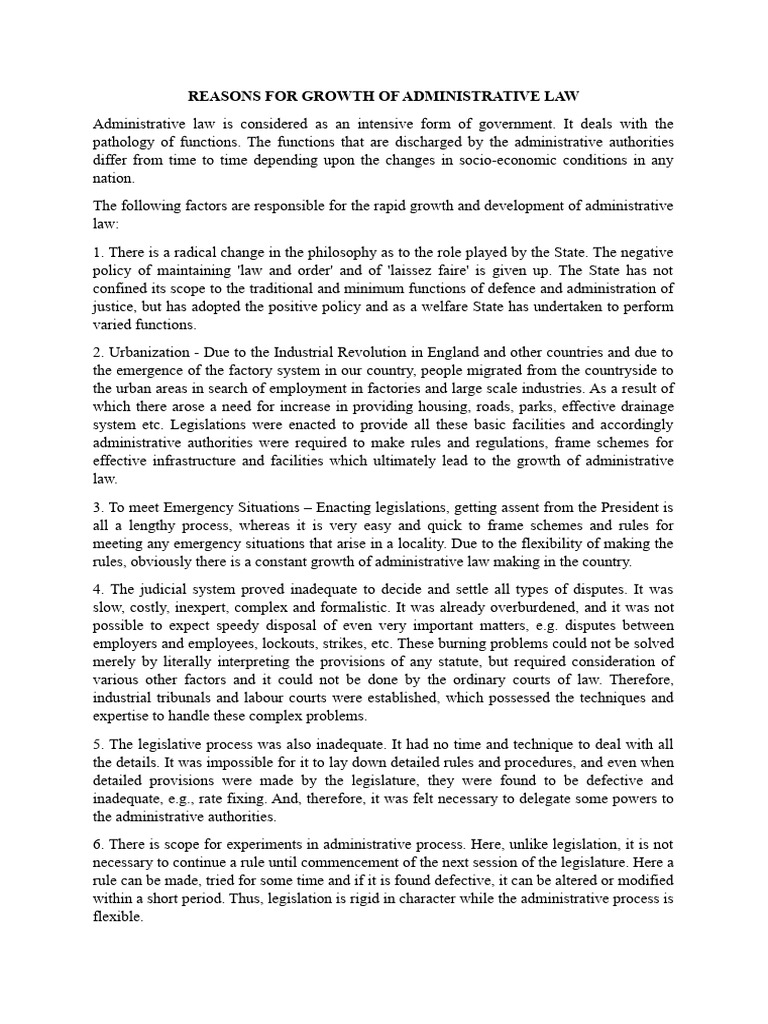 Admin Law Unit 1 | PDF | Separation Of Powers | Constitution