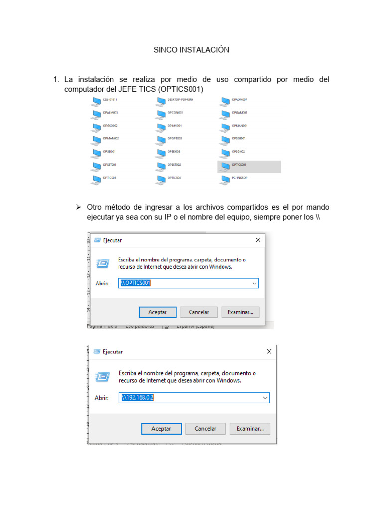 Manual Instalación Sinco | PDF