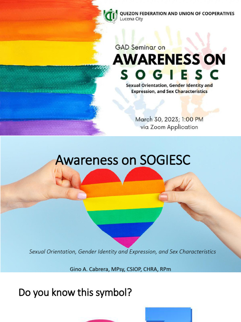Awareness On Sogiesc Qfuc | PDF | Gender | Gender Studies
